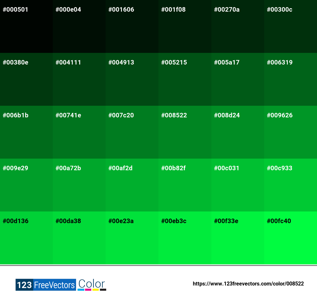 Pantone 2258 C | #008522 - Detailed Color Information and Usage