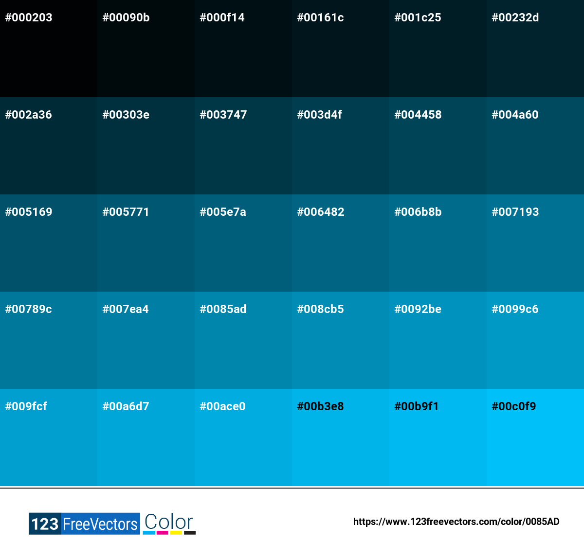 Pantone 7704 C | #0085AD - Detailed Color Information and Usage