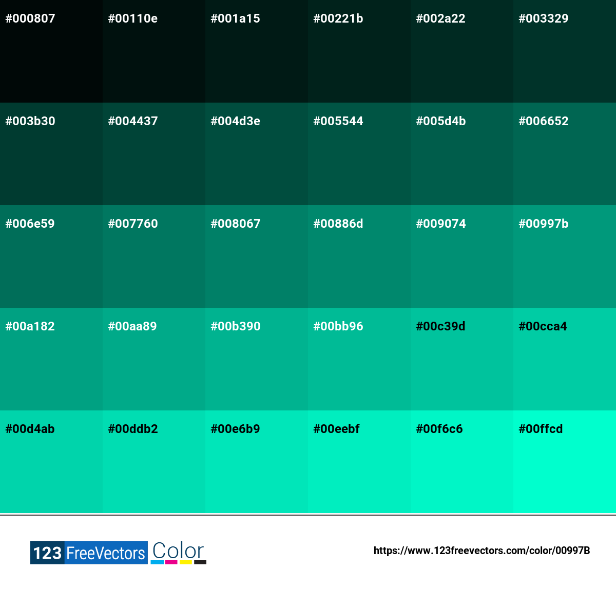 Pantone 17 5641 Tpg | Emerald | #00997B - Detailed Color Information ...