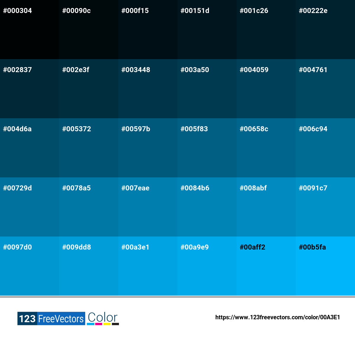 Pantone 2191 C | #00a3e1 - Detailed Color Information and Usage