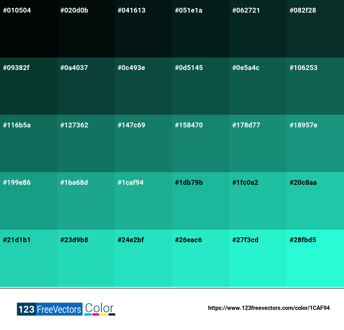 1caf94 - Hex color code | In-depth Color Profile and Usage Tips