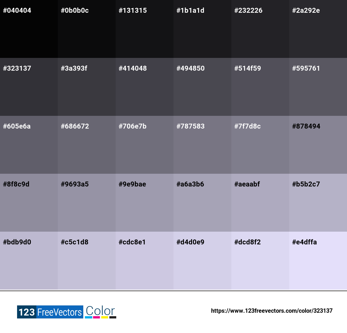 Pantone 19 4015 Tcx | Blue Graphite | #323137 - Detailed Color ...