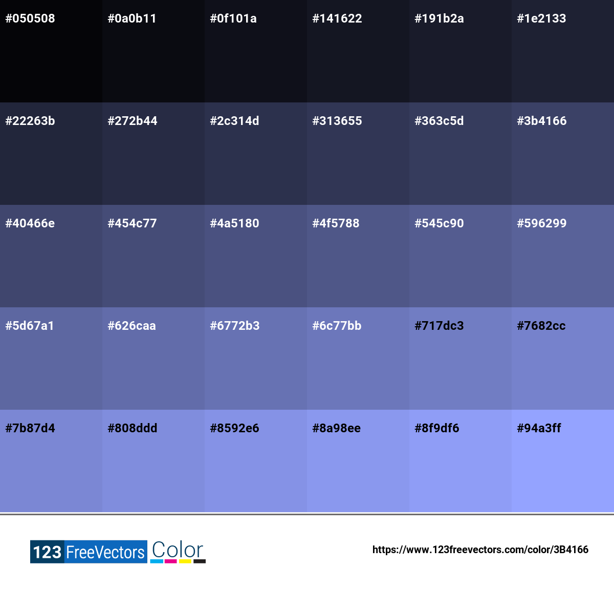 Pantone 19 3939 Tpg | Blueprint | #3B4166 - Detailed Color Information ...