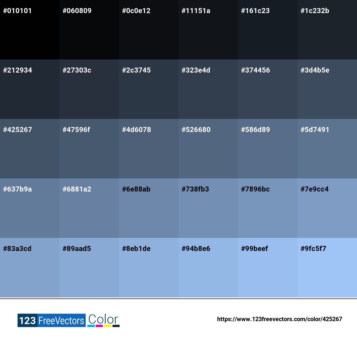 Pantone 19 4118 Tpg | Dark Denim | #425267 - Detailed Color Information ...