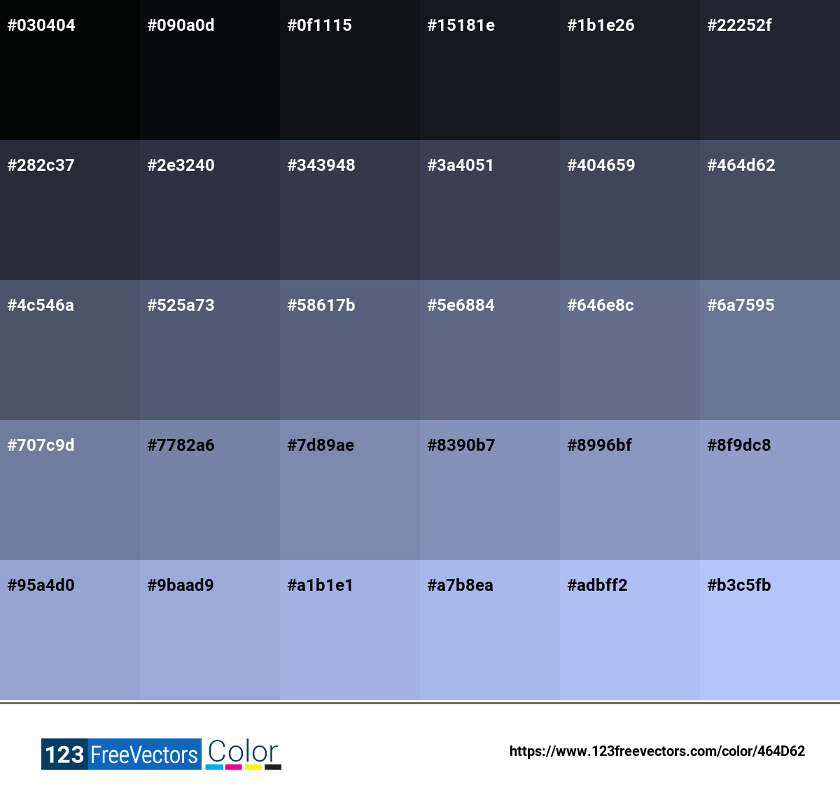 Pantone P 108 8 U | #464D62 - Detailed Color Information and Usage