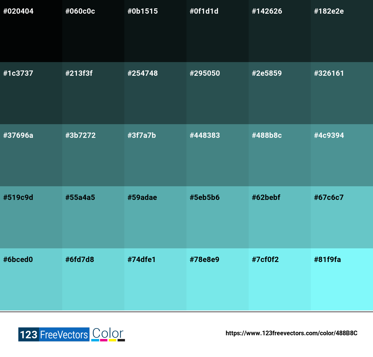 Pantone P 122 14 U | #488B8C - Detailed Color Information and Usage