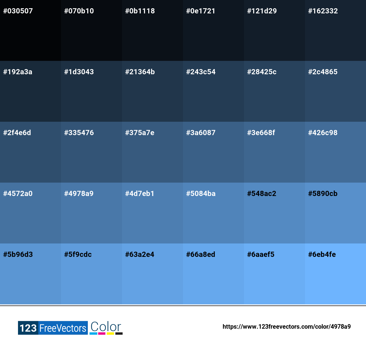 4978a9 - Hex color code | In-depth Color Profile and Usage Tips