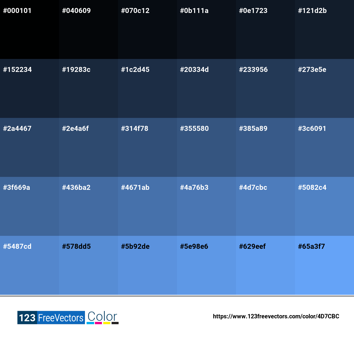 Pantone 18 4039 Tpx | Regatta | #4D7CBC - Detailed Color Information ...