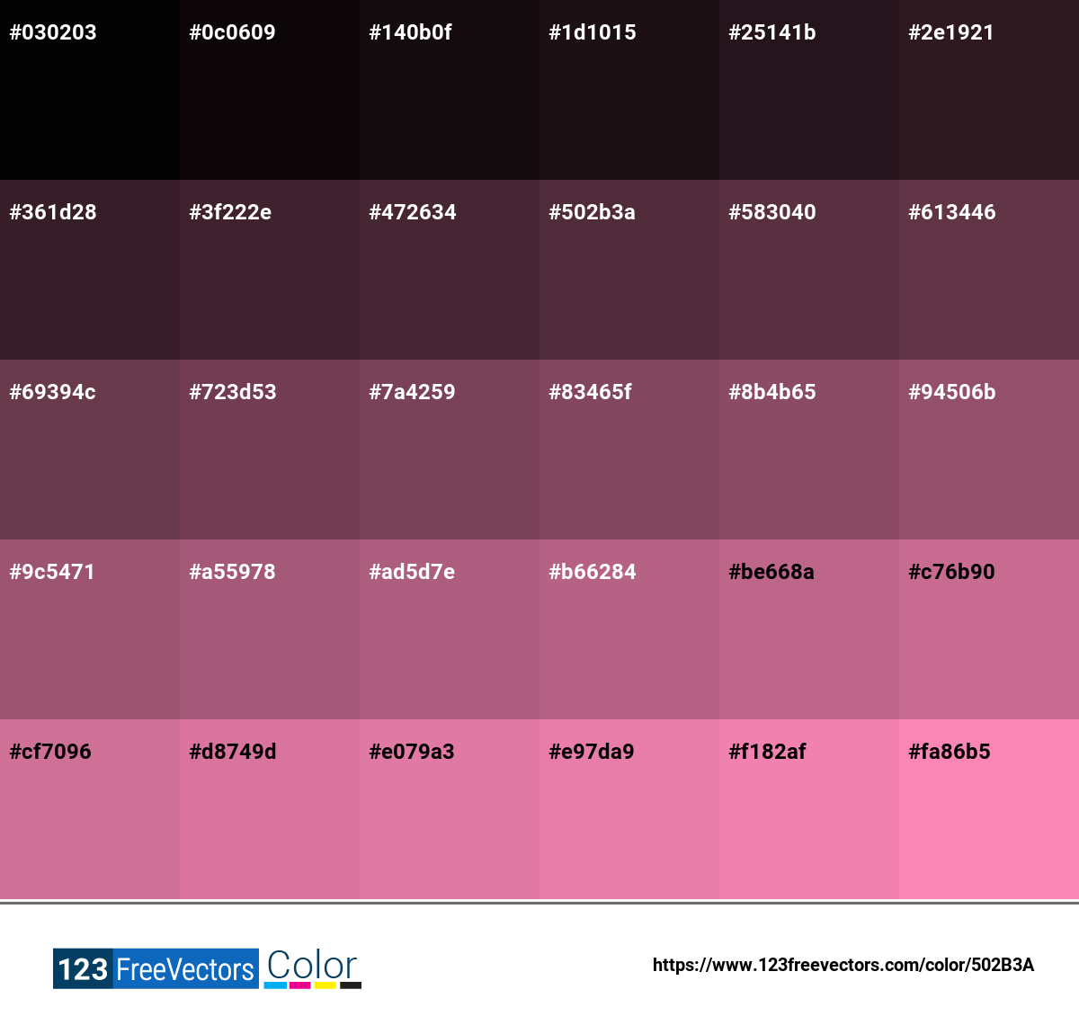 Pantone 7645 C | #502B3A - Detailed Color Information and Usage