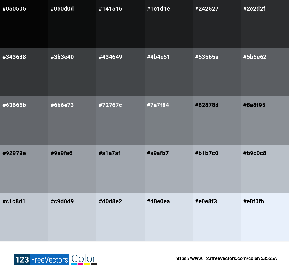 Pantone Cool Gray 11 C | #53565A - Detailed Color Information and Usage