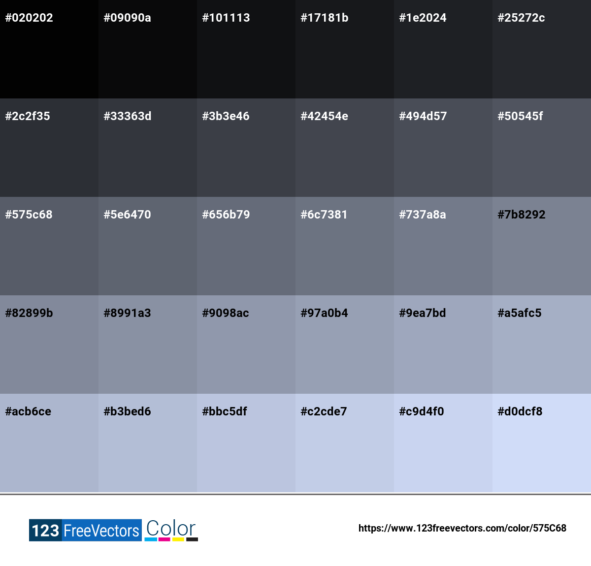 Pantone 2379 U | #575C68 - Detailed Color Information and Usage