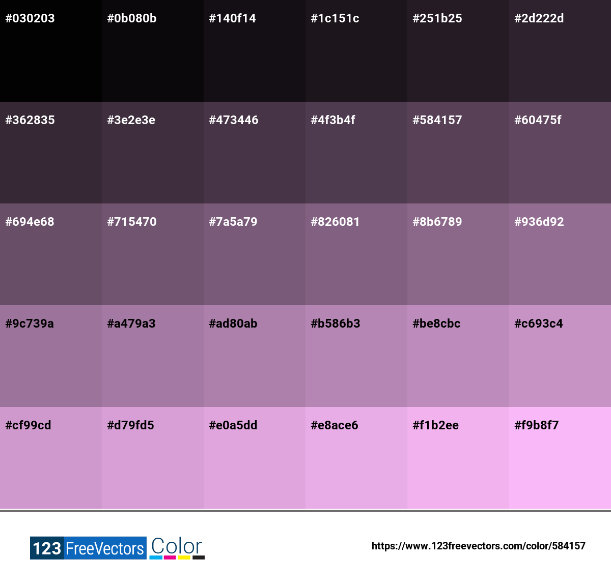 Pantone 19 3218 Tpg | Plum Purple | #584157 - Detailed Color ...