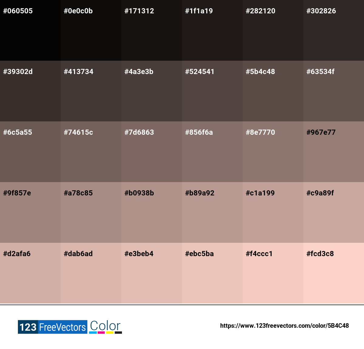 Pantone P 43 16 U | #5B4C48 - Detailed Color Information and Usage