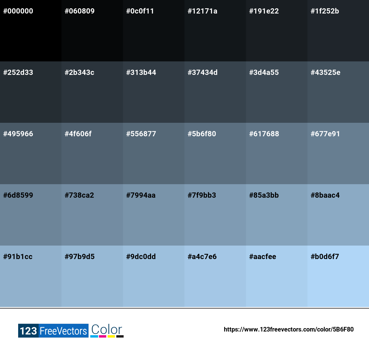 Pantone 5405 U | #5B6F80 - Detailed Color Information and Usage