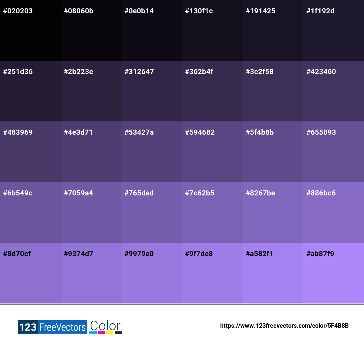 Pantone 18 3838 Tcx | Ultra Violet | #5F4B8B - Detailed Color ...