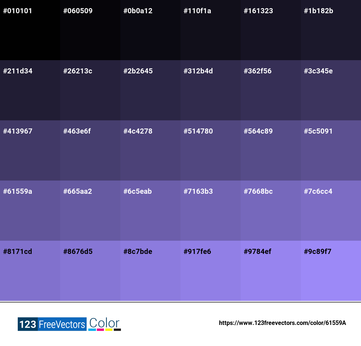 Pantone 2745 U | #61559A - Detailed Color Information and Usage