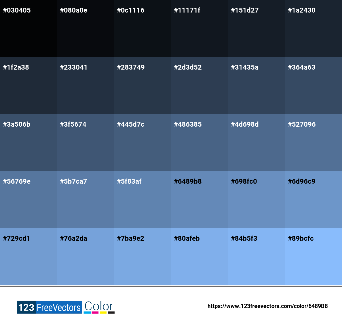 Pantone 17 4030 Tpg | Silver Lake Blue | #6489B8 - Detailed Color ...