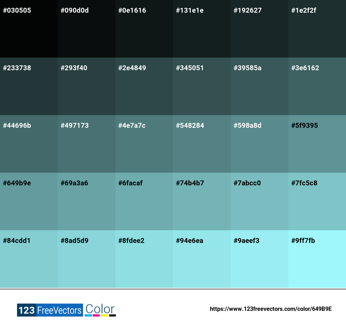 Pantone 16 5114 Tcx | Dusty Turquoise | #649B9E - Detailed Color ...