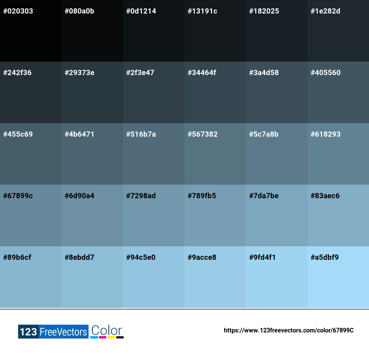 Pantone 8201 C | #67899C - Detailed Color Information and Usage