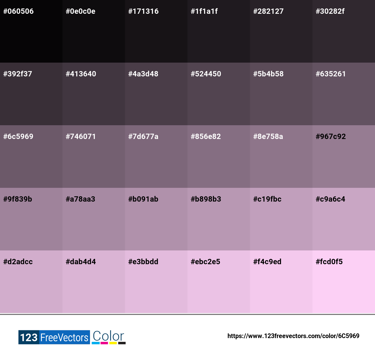 Pantone 518 U | #6C5969 - Detailed Color Information and Usage