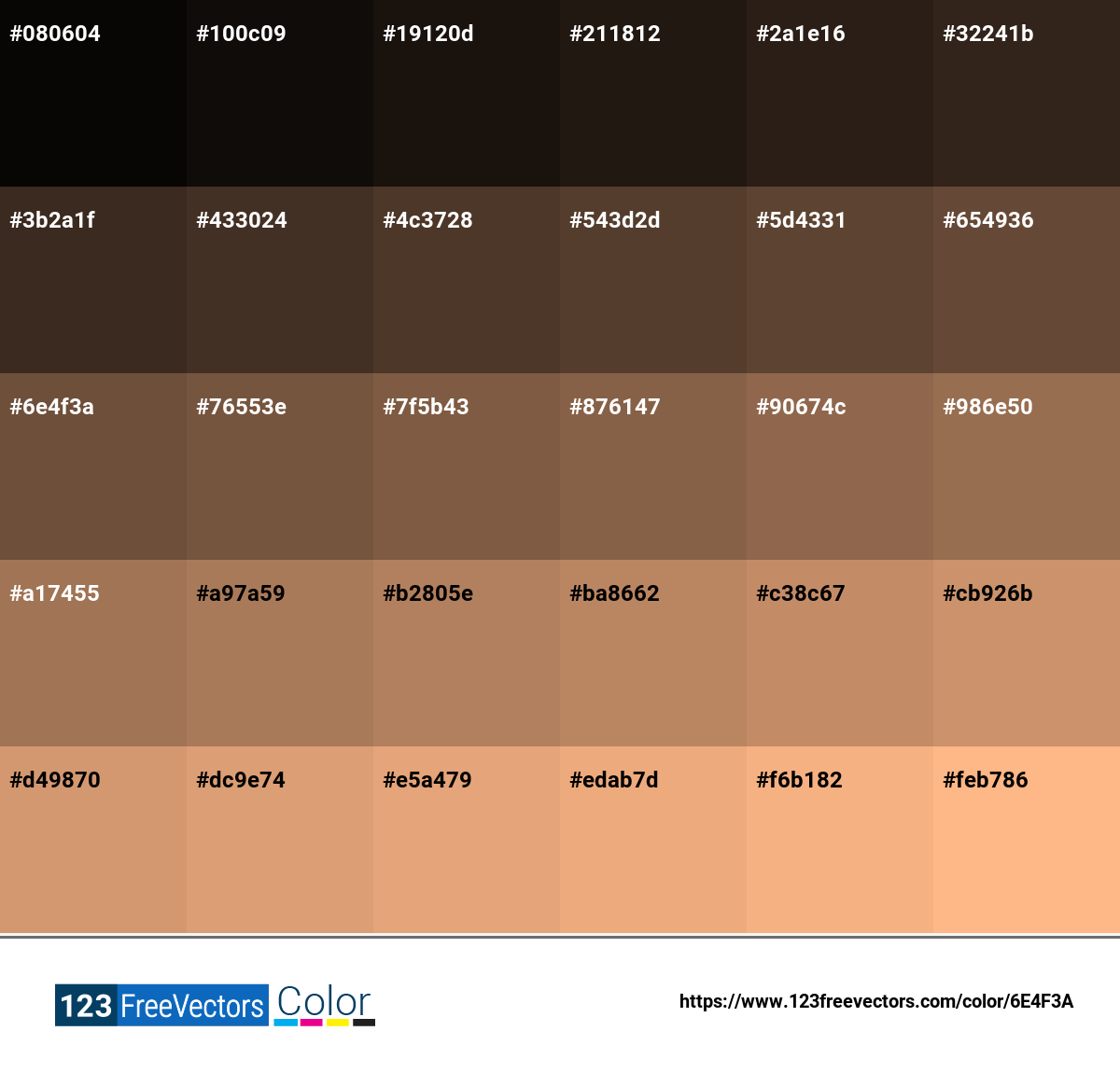 Pantone 18 1027 Tcx | Bison | #6E4F3A - Detailed Color Information and ...