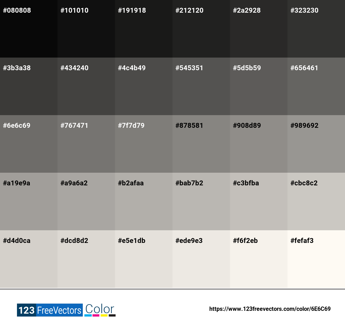 Pantone 10395 C | #6E6C69 - Detailed Color Information and Usage