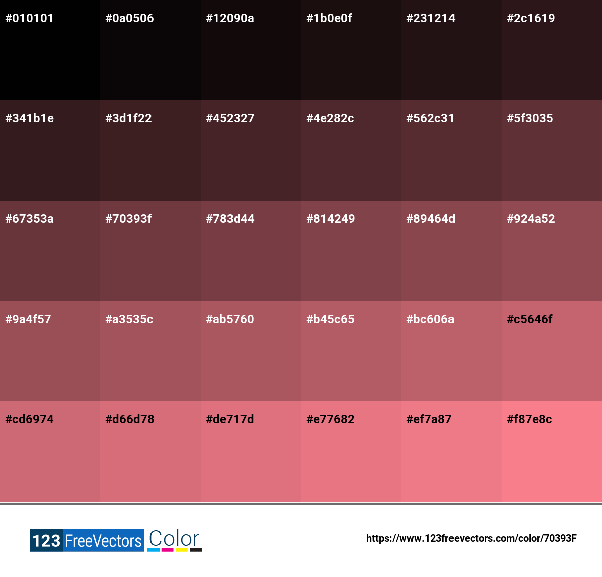Pantone 19 1524 Tcx | Oxblood Red | #70393F - Detailed Color ...