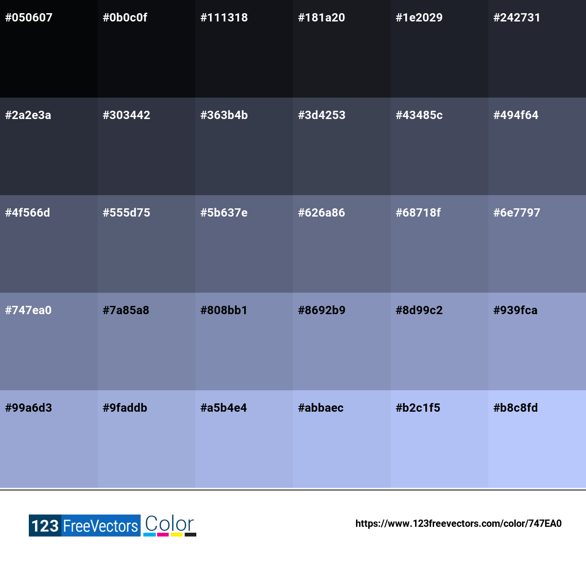 Pantone 17 3922 Tpg | Blue Ice | #747EA0 - Detailed Color Information ...