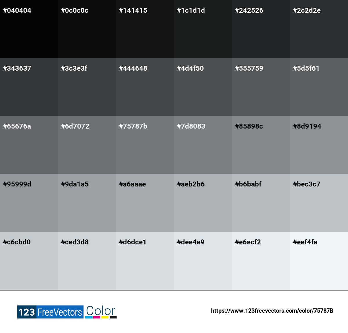 Pantone Cool Gray 9 C | #75787B - Detailed Color Information and Usage