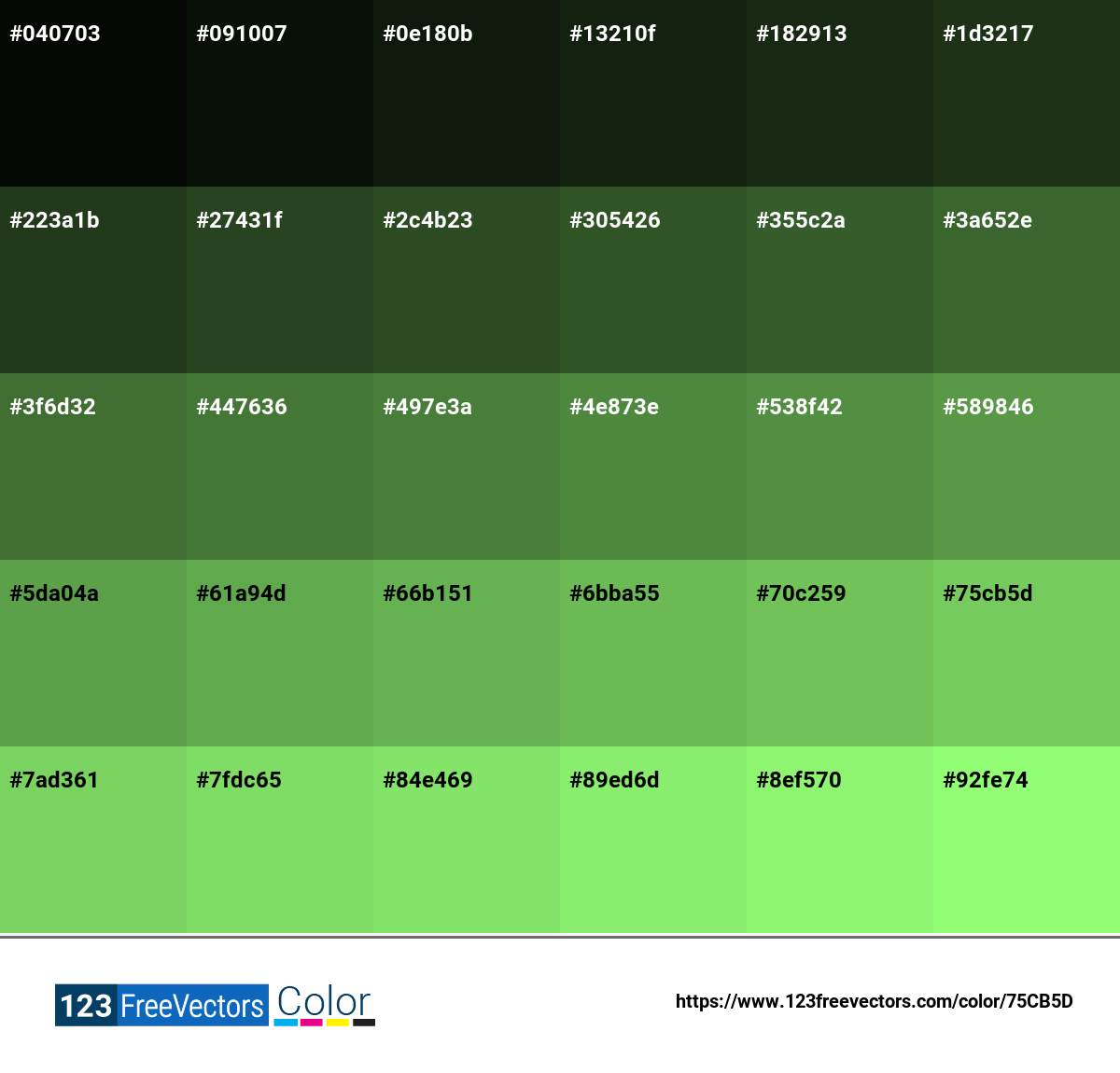 Pantone 15 0146 Tpg | Green Flash | #75CB5D - Detailed Color ...