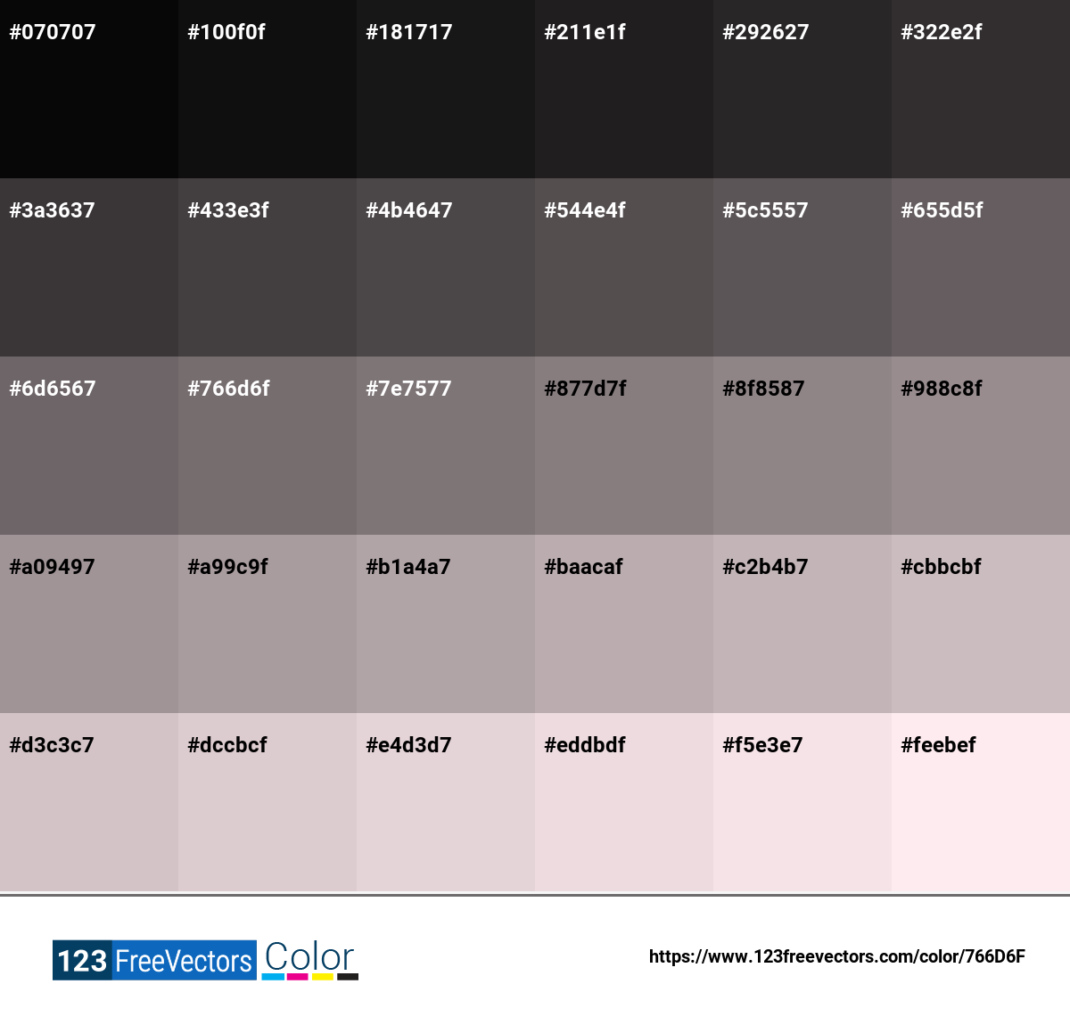 Pantone 10384 C | #766D6F - Detailed Color Information and Usage