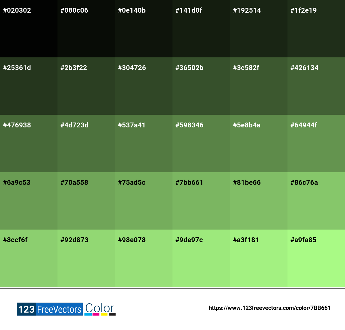 Pantone 15 6442 Tpx | Bud Green | #7BB661 - Detailed Color Information ...
