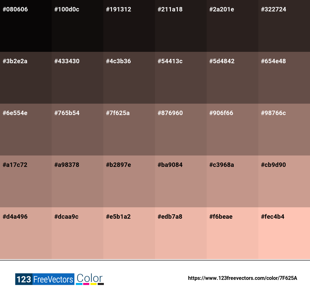 Pantone 18 1326 Tpg | Nutmeg | #7F625A - Detailed Color Information and ...