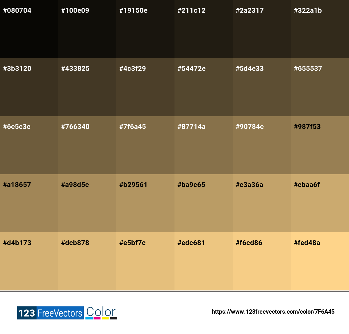 Pantone 140 U | #7F6A45 - Detailed Color Information and Usage