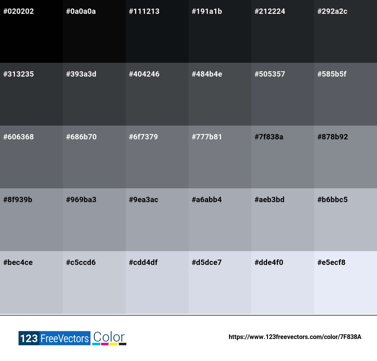 Pantone P 174 6 U | #7F838A - Detailed Color Information and Usage Pantone P 174 6 U | #7F838A - Detailed Color Information and Usage