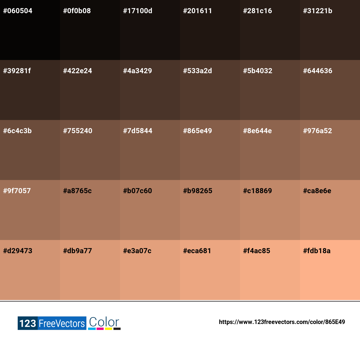 Pantone 18 1137 Tcx | Rawhide | #865E49 - Detailed Color Information ...