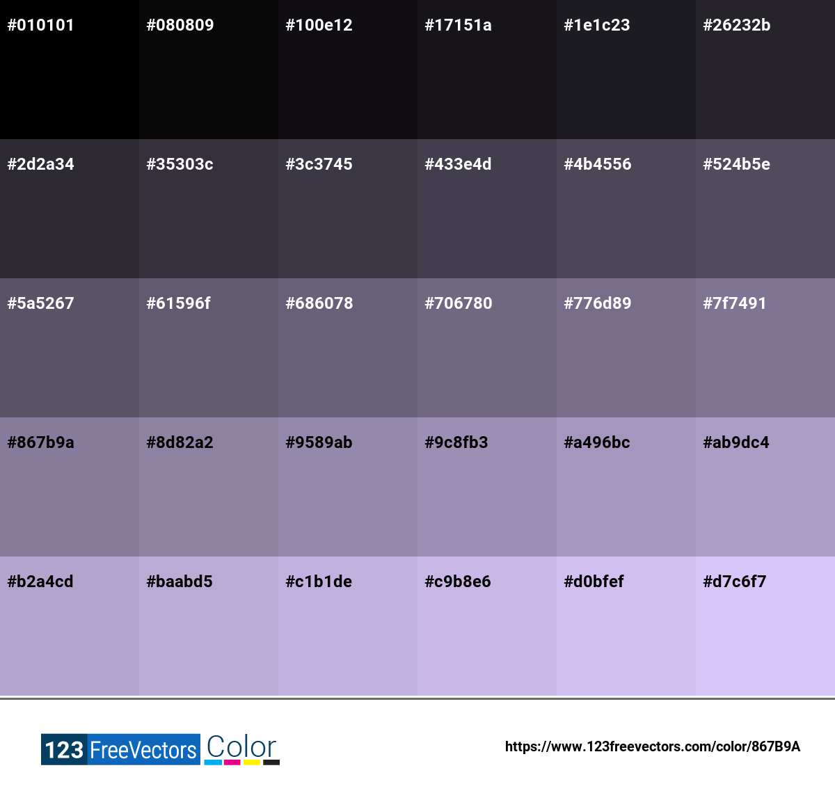 Pantone P 100 12 U | #867B9A - Detailed Color Information and Usage