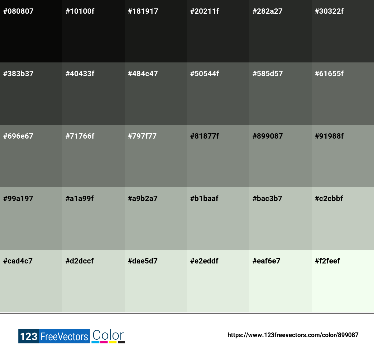 Pantone 17 6206 Tpg | Shadow | #899087 - Detailed Color Information and ...