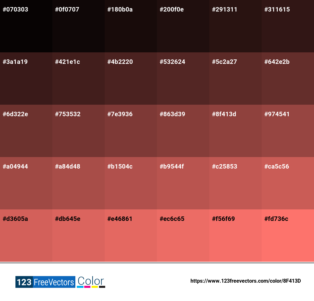 Pantone 18 1442 Tpx | Red Ochre | #8F413D - Detailed Color Information ...