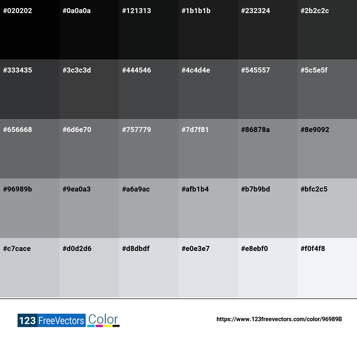 Pantone 16 3915 Tpg | Alloy | #96989B - Detailed Color Information and ...
