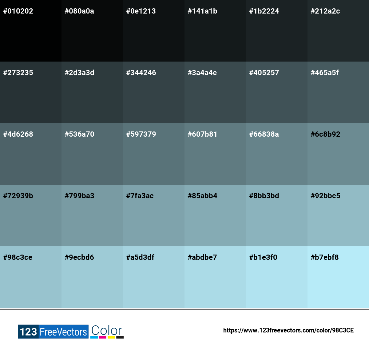 Pantone 14 4510 Tpx | Aquatic | #98C3CE - Detailed Color Information ...