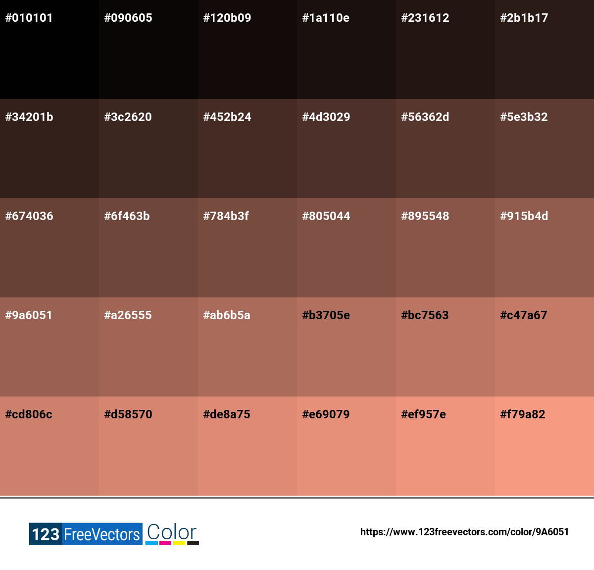 Pantone 18 1336 Tcx | Copper Brown | #9A6051 - Detailed Color ...