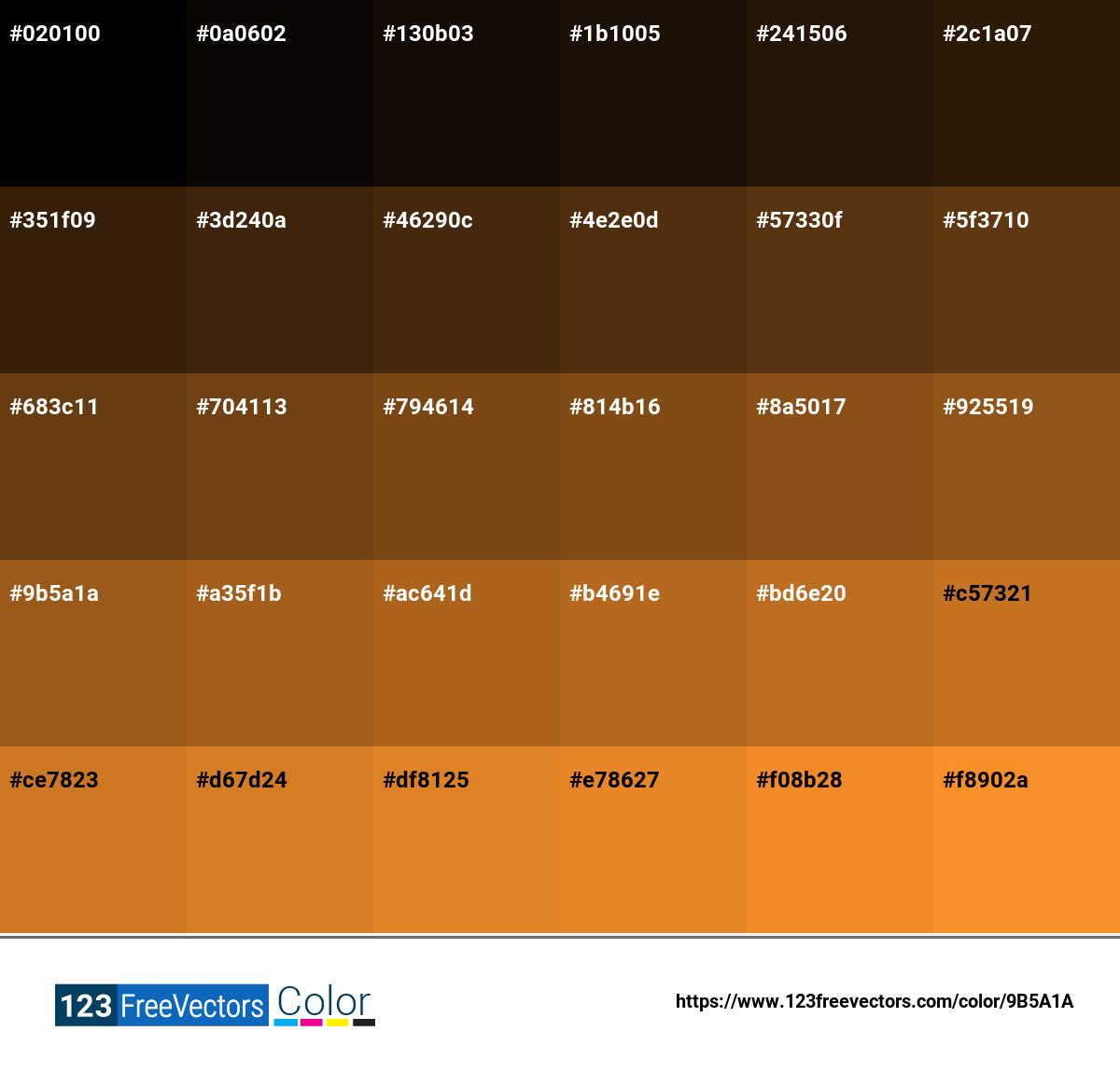 Pantone 154 C | #9B5A1A - Detailed Color Information and Usage