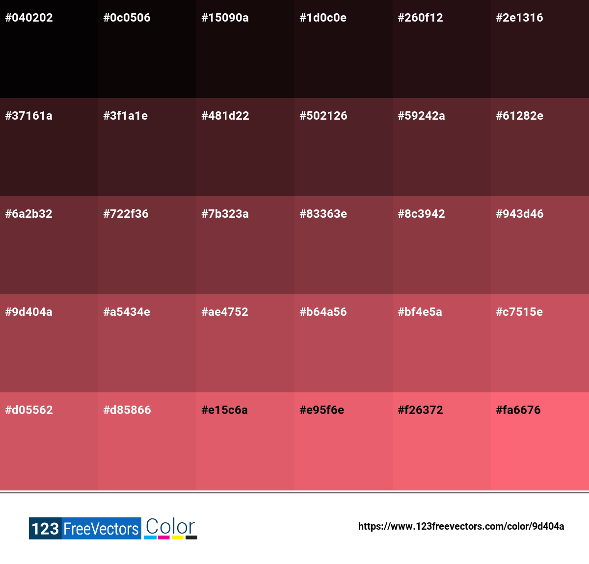 Ode To Joy | #9d404a - Detailed Color Information and Usage