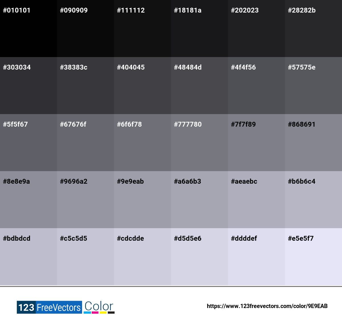 Pantone 16 3907 Tpx | Dapple Gray | #9E9EAB - Detailed Color ...