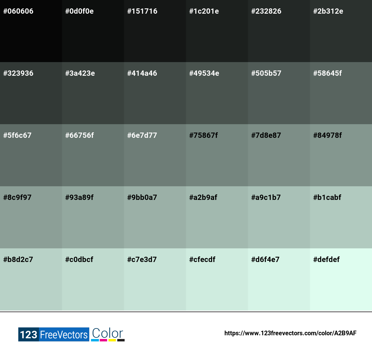 Pantone 5585 U | #A2B9AF - Detailed Color Information and Usage