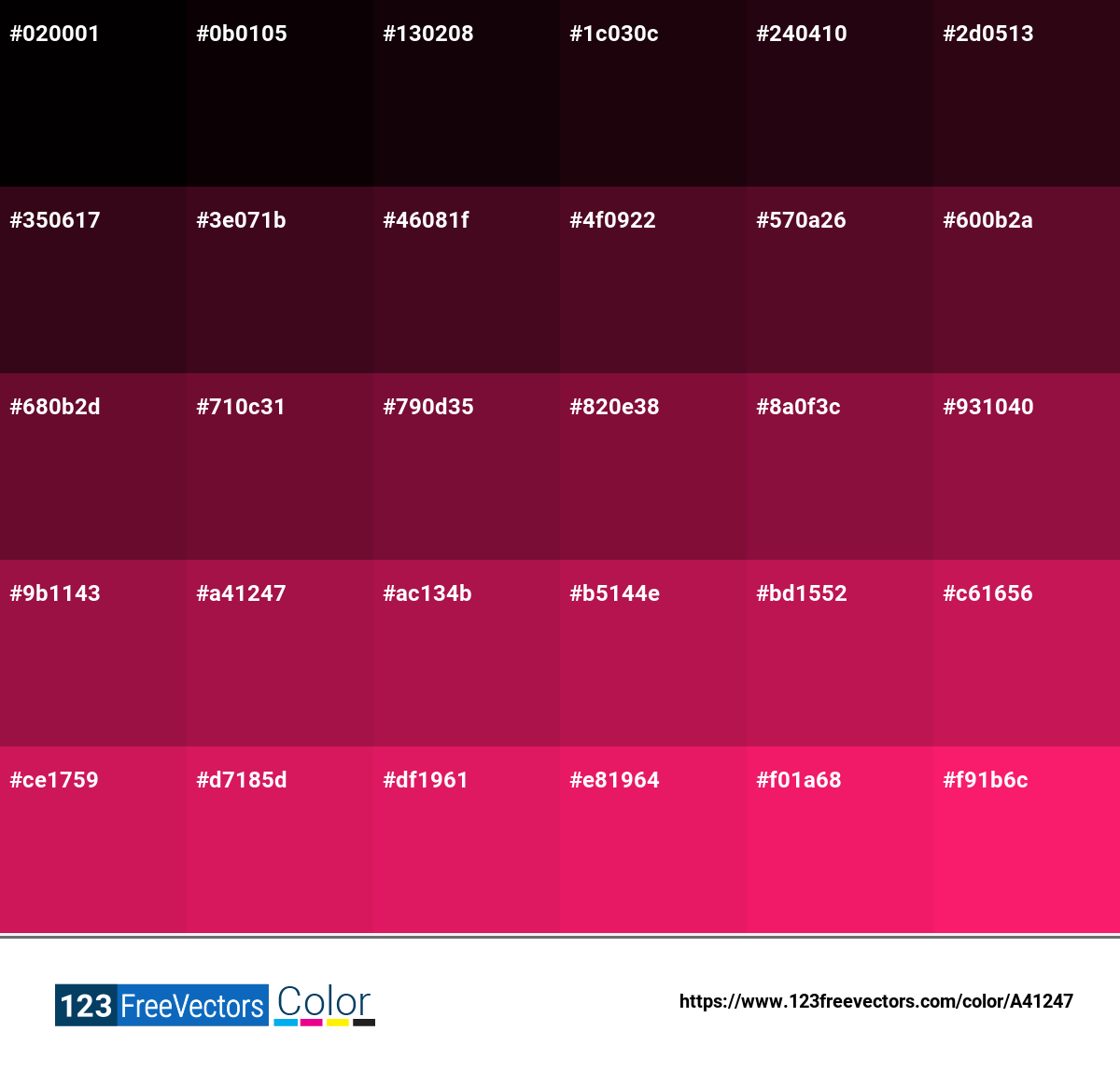 Pantone 19 1955 Tcx | Cerise | #A41247 - Detailed Color Information and ...