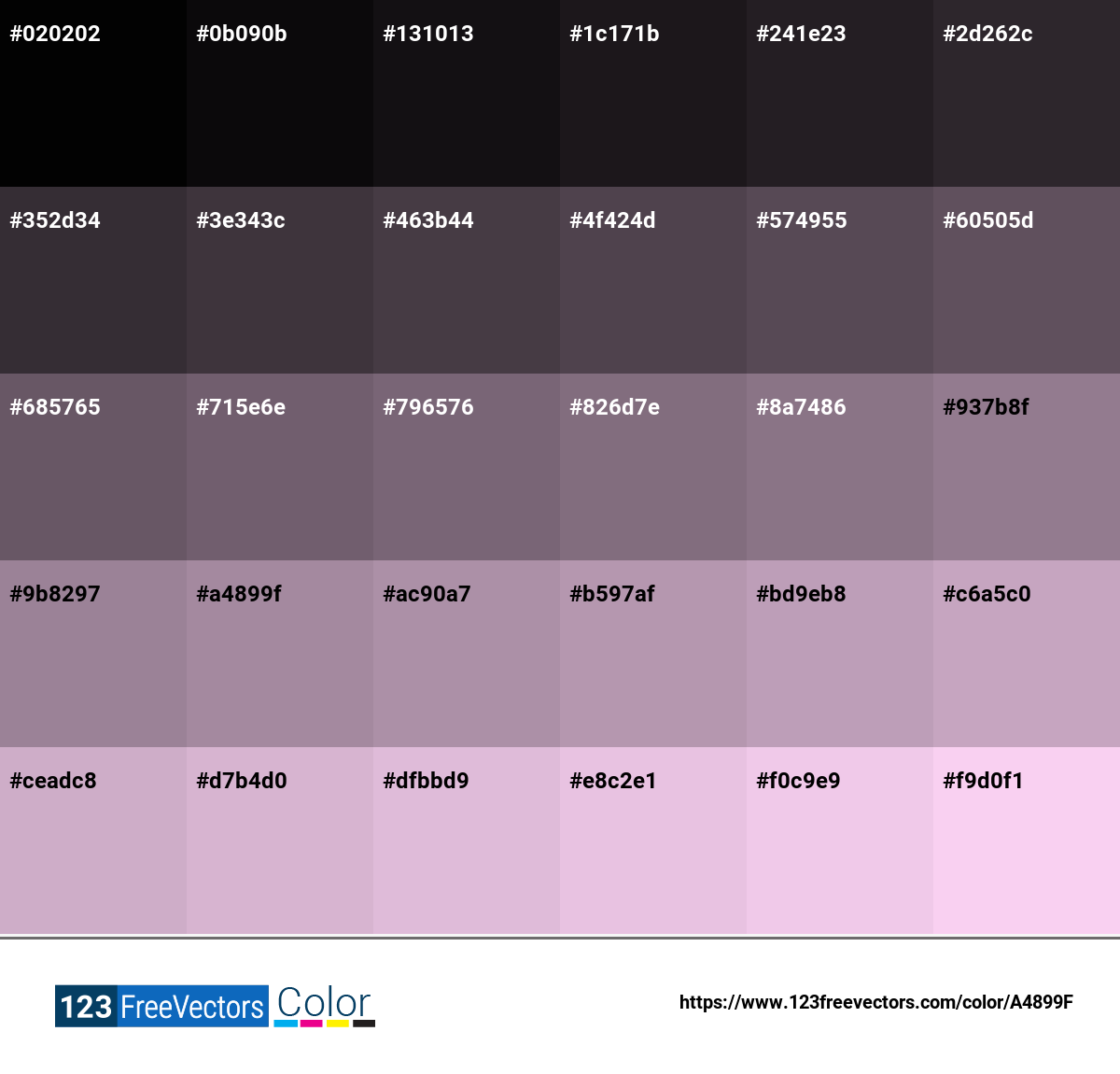 Pantone 5145 U | #A4899F - Detailed Color Information and Usage