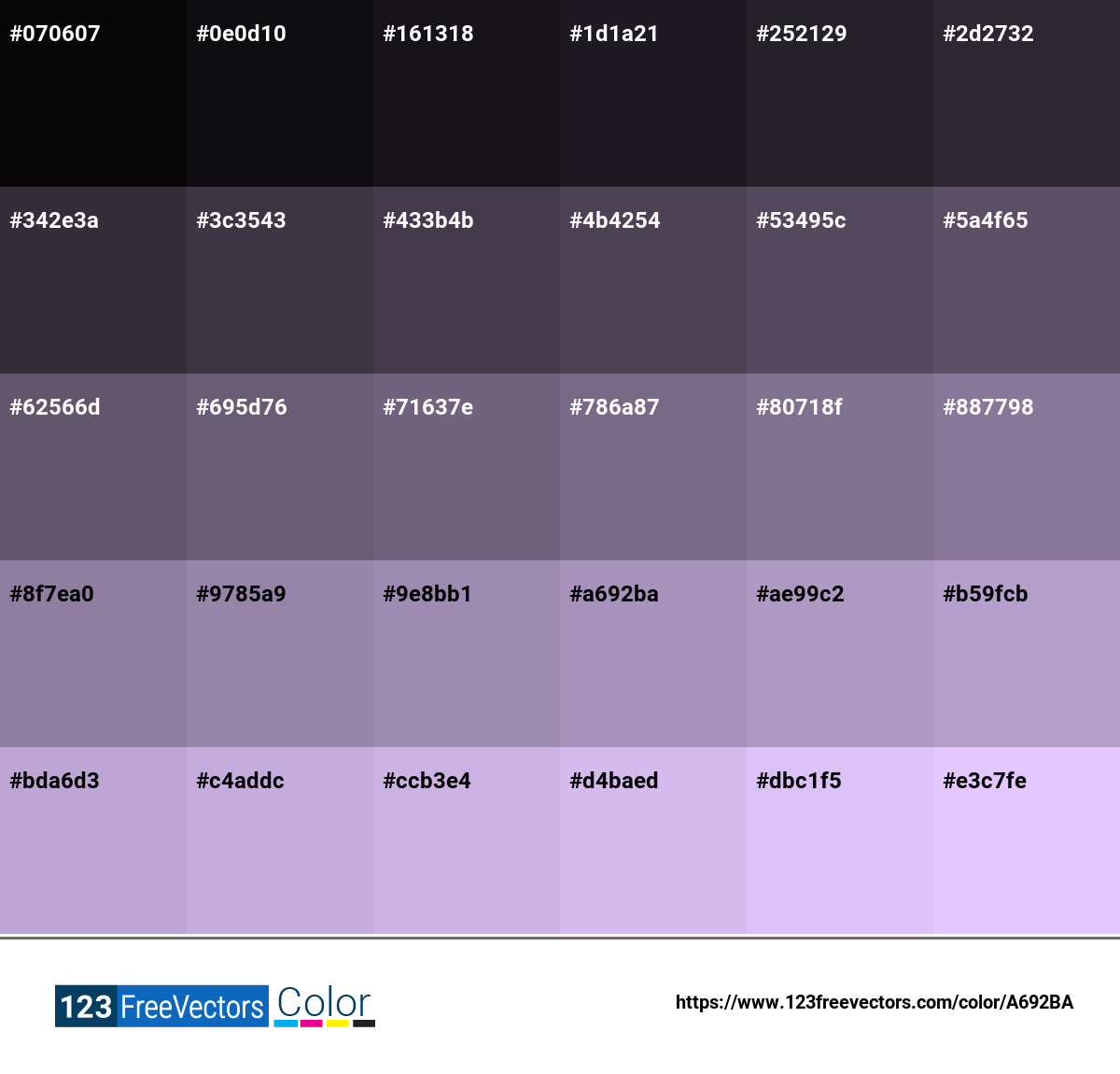 Pantone 16 3815 Tcx | Viola | #A692BA - Detailed Color Information and ...