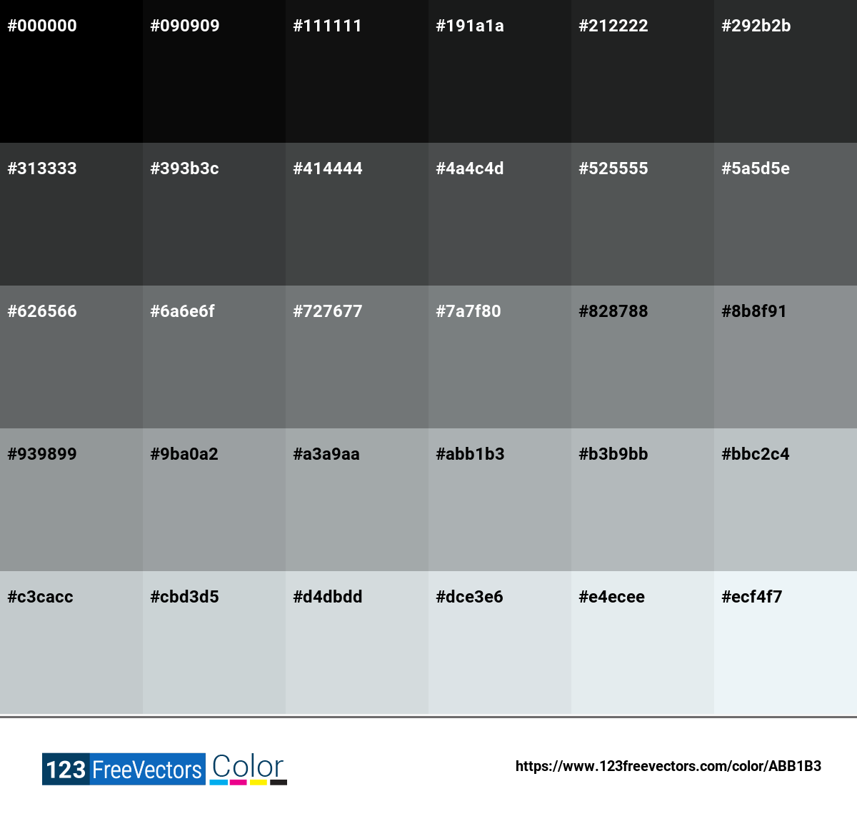 Pantone 15 4101 Tpx | High Rise | #ABB1B3 - Detailed Color Information ...